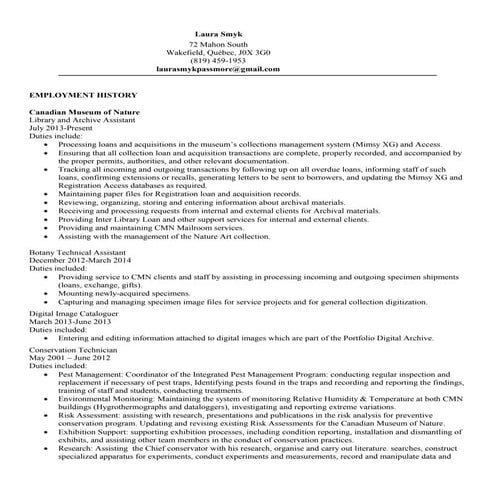 Laura Smyk Resume | PDF