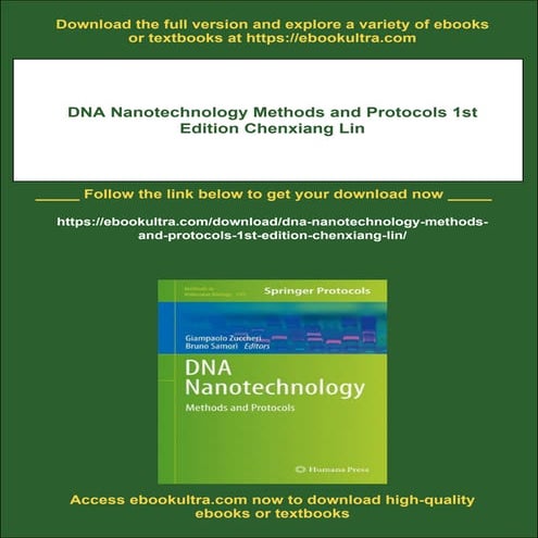 DNA Nanotechnology Methods and Protocols 1st Edition Chenxiang Lin | PDF