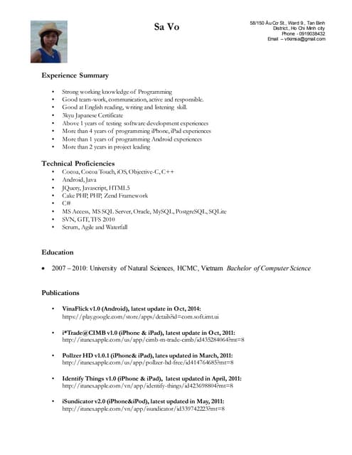 Thai.curriculum vitae | PDF