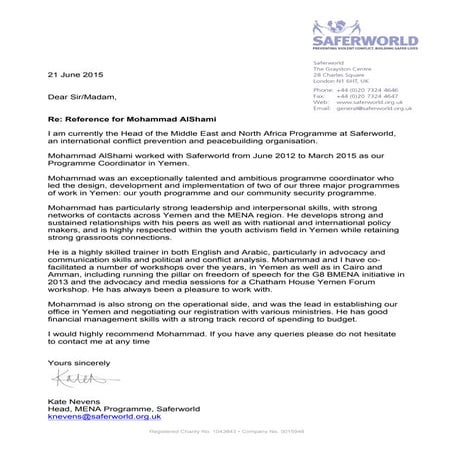 Mohammad AlShami Reference | PDF