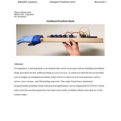 Prosthetic Arm | PPTX