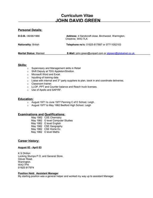 MY UPDATED CV. | PDF