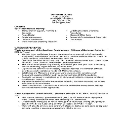 Donovan Dukes Resume | PDF | Free Download