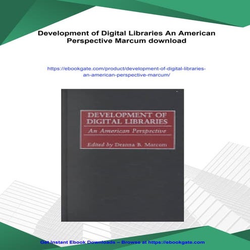 Development of Digital Libraries An American Perspective Marcum | PDF