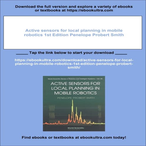 Active sensors for local planning in mobile robotics 1st Edition Penelope Probert Smith | PDF