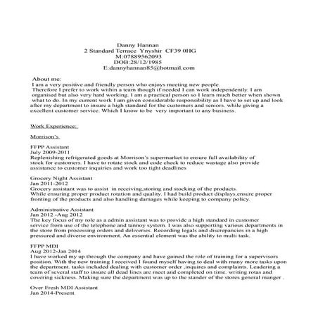 Darren Cv 2014 (7) | DOCX