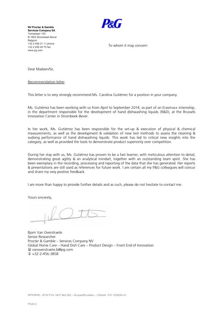 MSC RECOMMENDATION LETTER | PDF