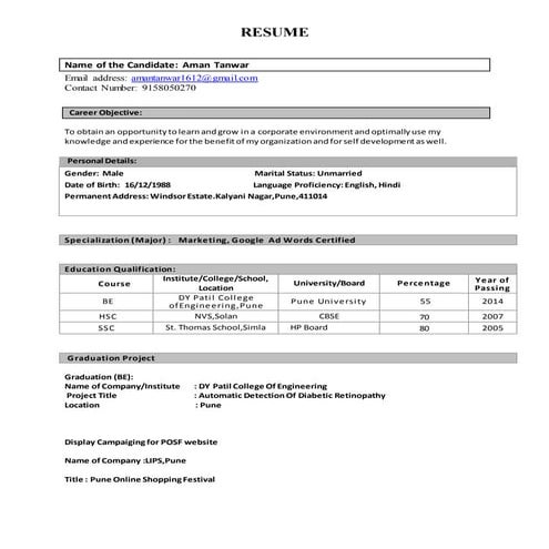 Aman_Resume | PDF