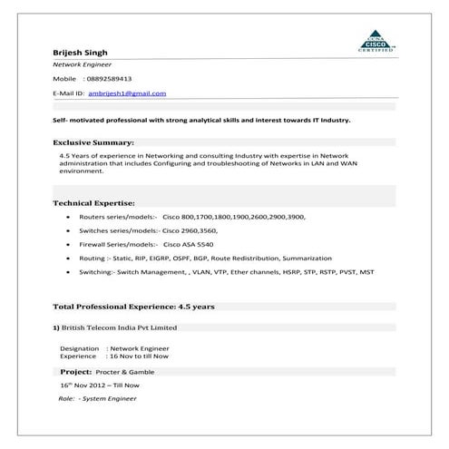 Brijesh-Resume | DOC