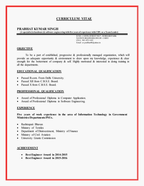 Ahmad Ali cv | PDF