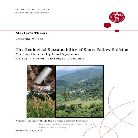 Mapping a full cycle of swidden cultivation in the mountains of Myanmar ...