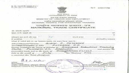 Govt Iti Certificate