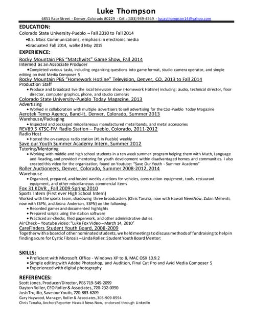 Christopher Thuma resume | PDF