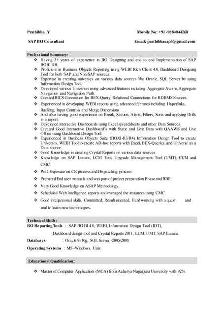 Pranav resume | DOCX | Databases | Computer Software and Applications