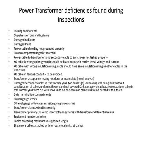 Causes of Transformer Failure - Makpower | PPTX