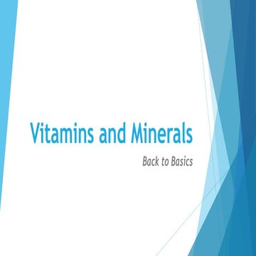 Vitamins and Minerals | PPTX