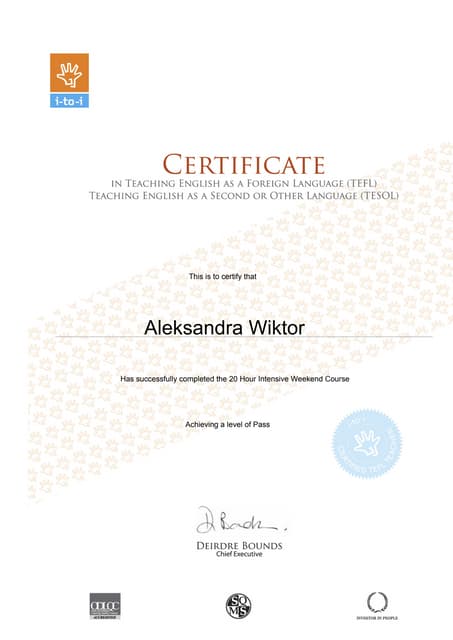Tesol Arabia Certificate | PDF