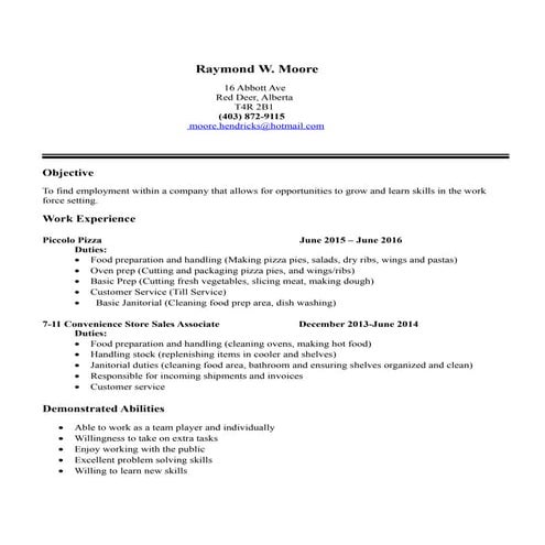 Ray's Resume'.doc 2 | DOC