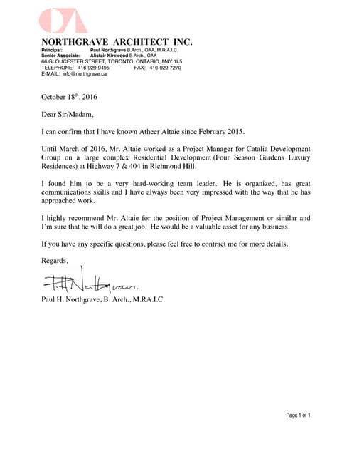 Church Letter of Recommendation | PDF