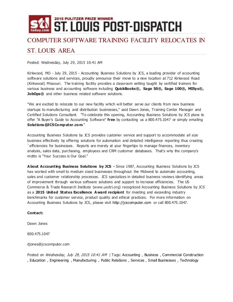 Post Dispatch Press Release