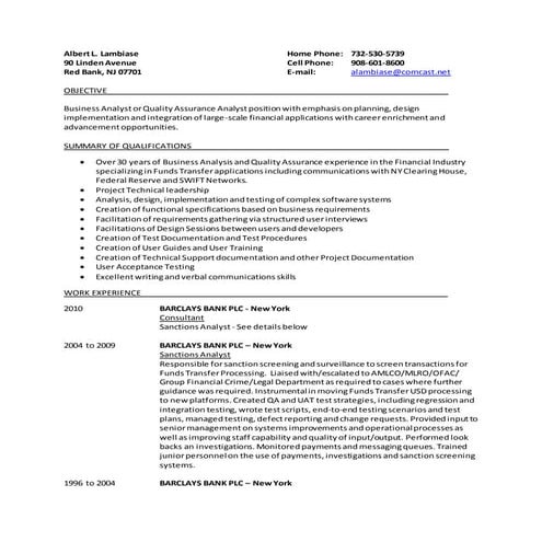Al - Resume 2014 | DOCX