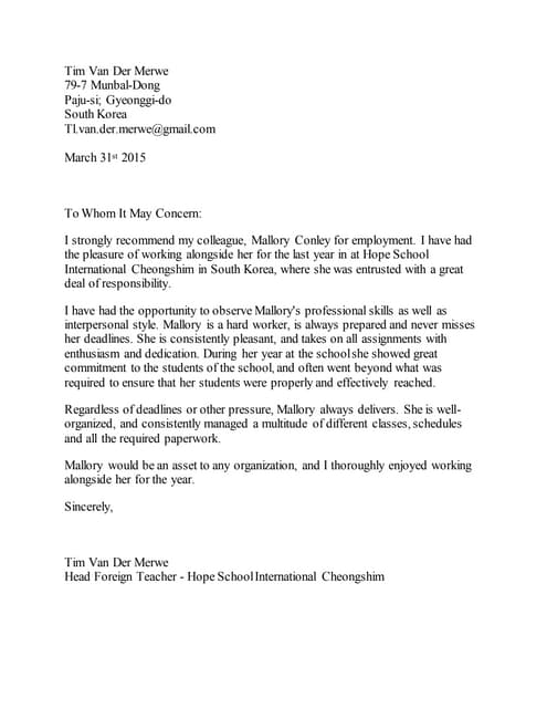 Recommendation letter | PDF