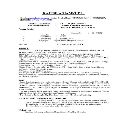 Rajesh Resume .... | PDF