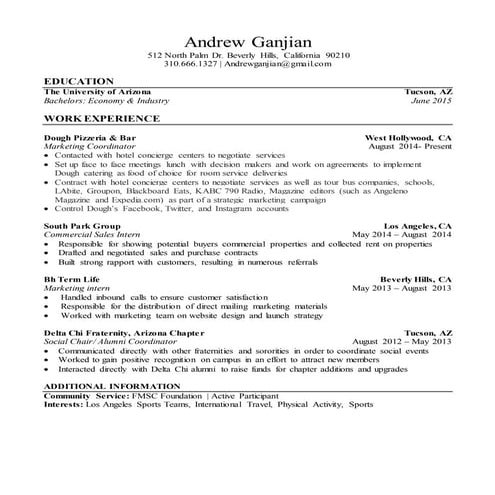 Resume Final | PDF