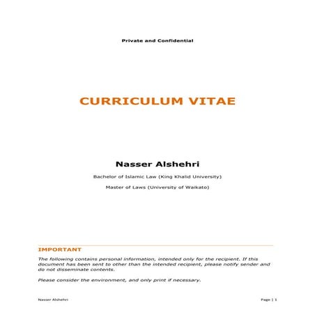cv Nasser | PDF