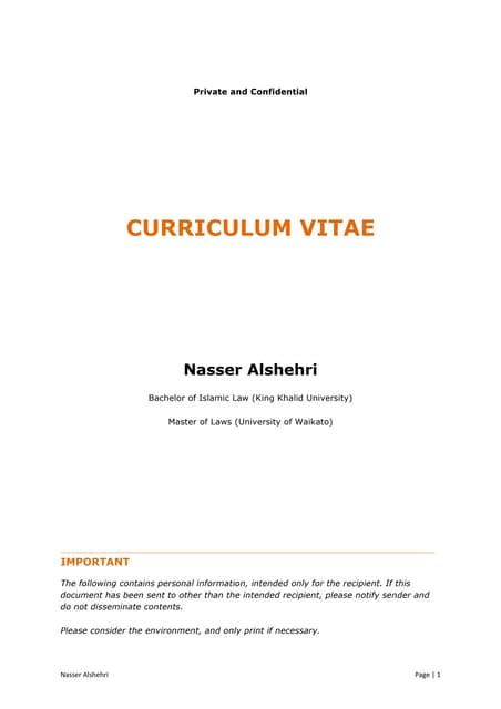 cv Nasser | PDF