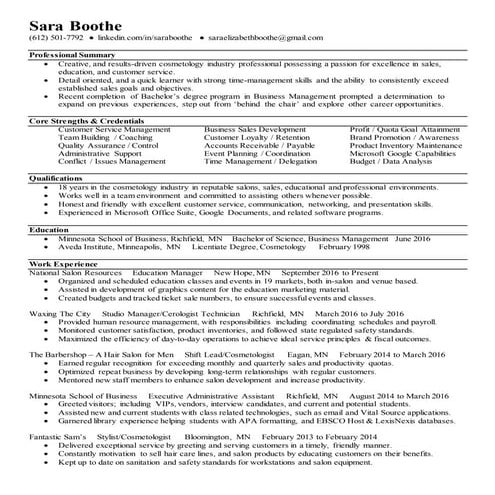 Sara Boothe Resume | DOCX