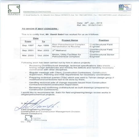 Recommandation-Mr.Sabri | PDF