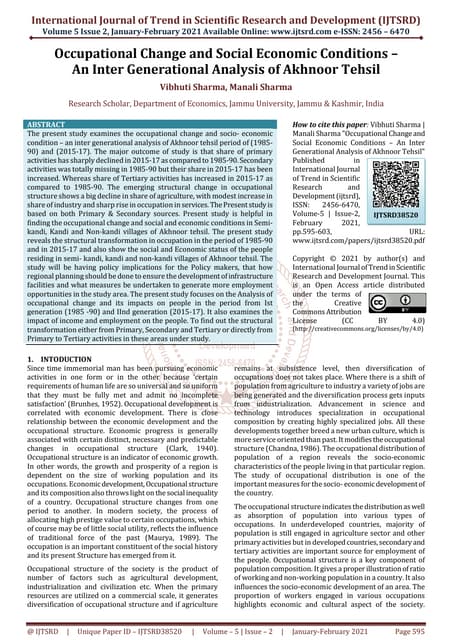 Presentation1:- Occupational Structure Of Indian Economy | PPTX | Job ...