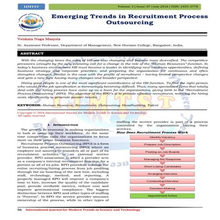 Emerging Trends in Recruitment Process Outsourcing | PDF