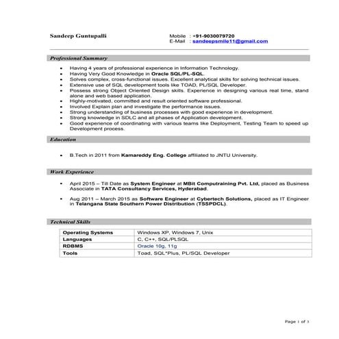 AjayKumar Resume | DOC