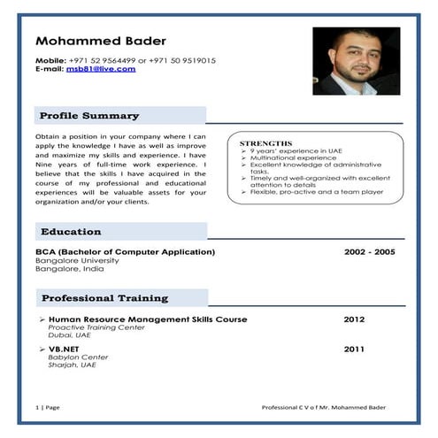 Mohammed Bader CV | PDF