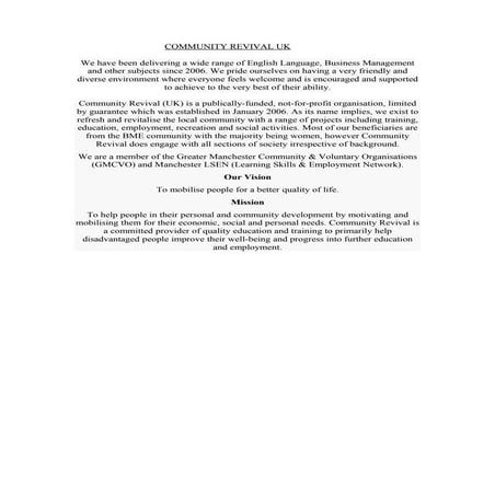 Community Revival | DOC