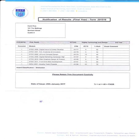 DIT - BSC - Final Results | PDF