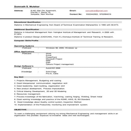 Somnath cv | DOCX | Civil Engineering Industry | Industries