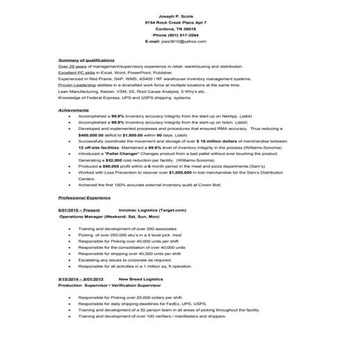 Jim Albers Resume (4) (1) | DOCX