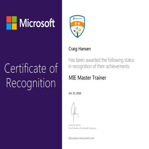 MIE Master Trainer | PPT