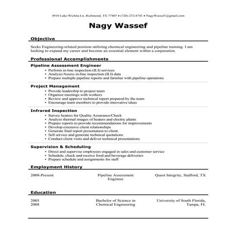 N. Wassef Resume 2016 | PDF