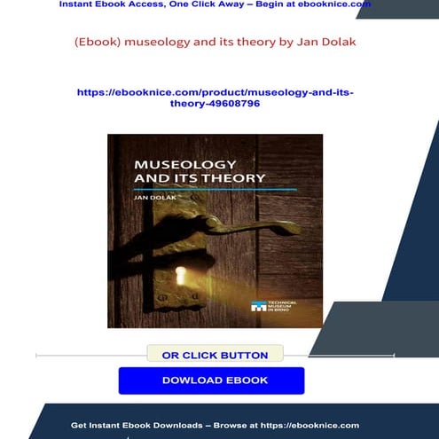 (Ebook) museology and its theory by Jan Dolak | PDF