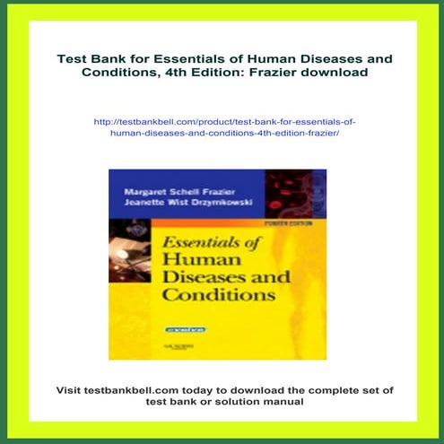 Test Bank for Essentials of Human Diseases and Conditions, 4th Edition ...