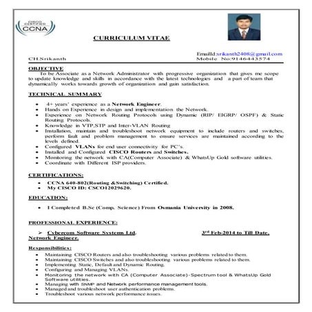 Srikanth CV | DOCX