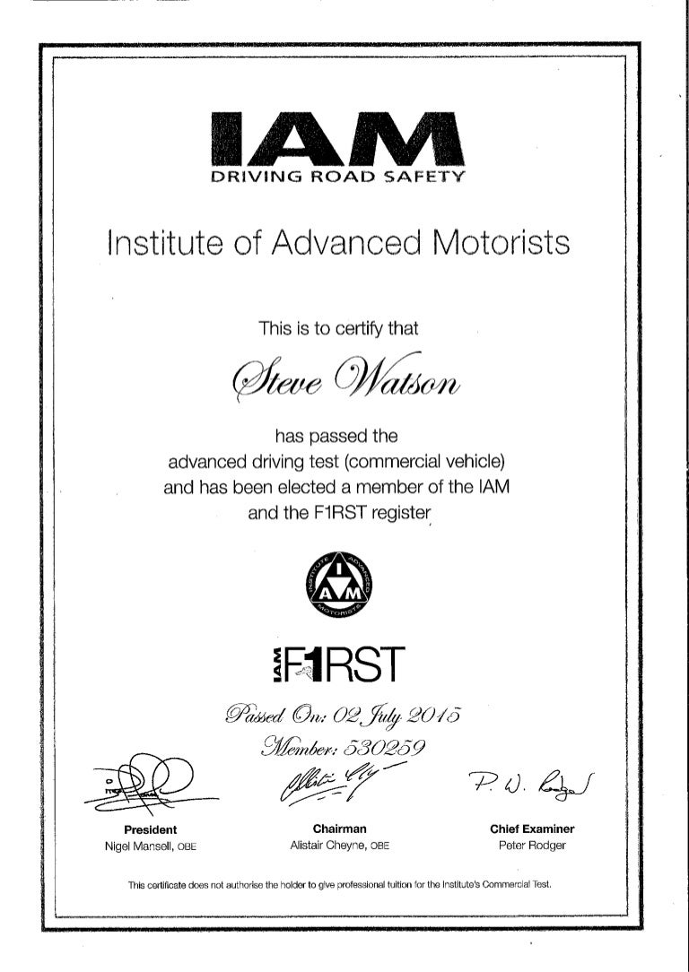 IAM certificate
