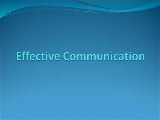 Effective Communications Checklist | PPT