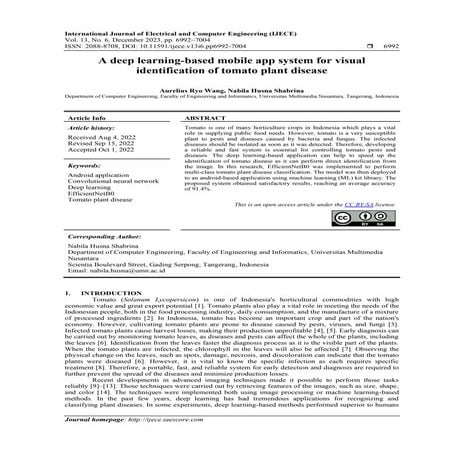 A deep learning-based mobile app system for visual identification of ...