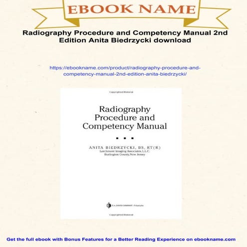 Radiography Procedure and Competency Manual 2nd Edition Anita ...