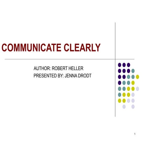 COMMUNICATION CLEARLY- PPT | PPT